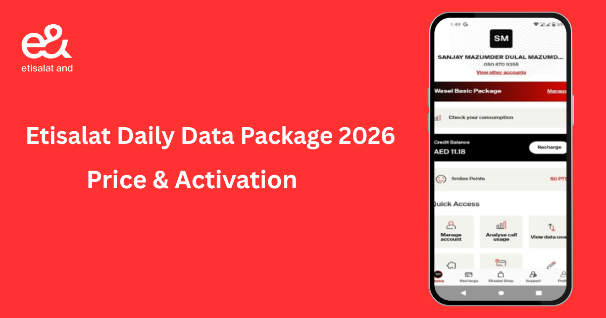 Etisalat Daily Data Package 2026 | Price & Activation Codes